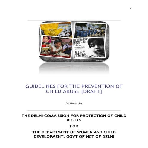 Dcpcr guidelines for the prevention of child abuse in india | PDF