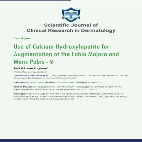 Scientifi c Journal of Clinical Research in Dermatology | PDF