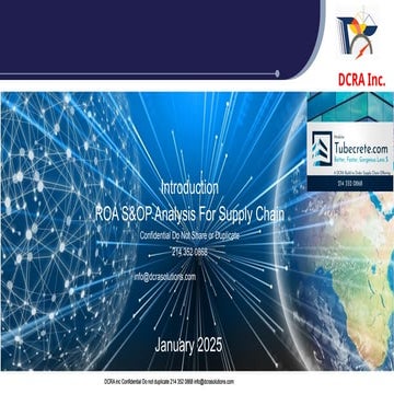 DCRA ROA vs. S&OP as well as details on China Theft | PPT