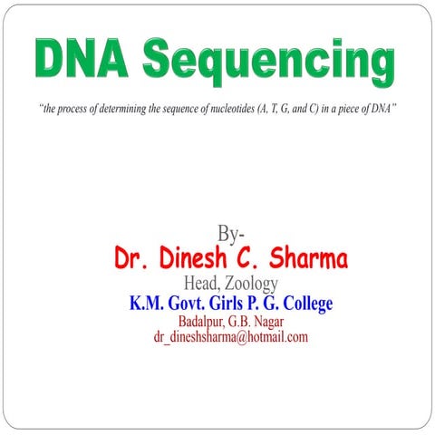 DNA Sequencing | PPT