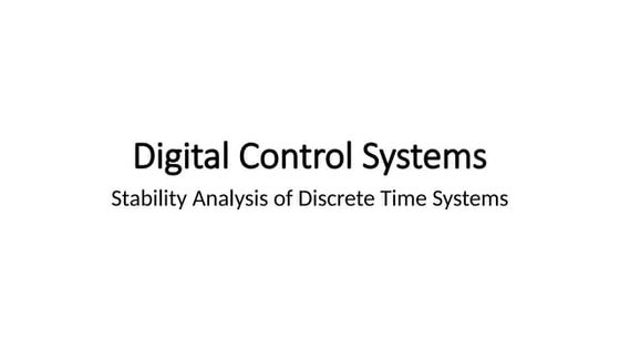 Stability of Control System | PPT