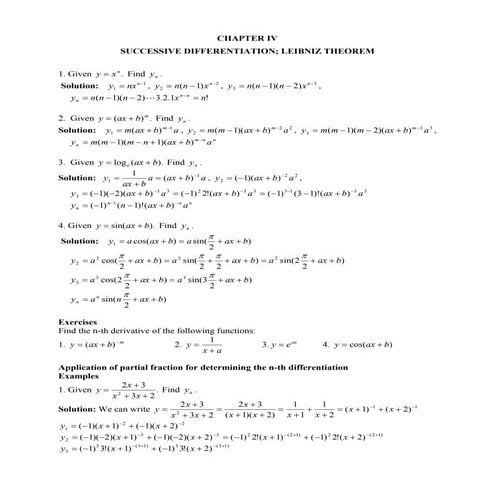 Succesive differntiation | PDF