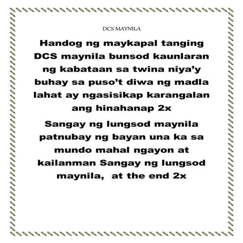 Dcs maynila | DOCX