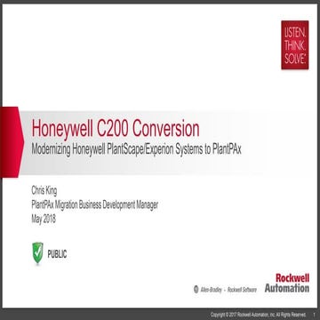 DCS Migrations - Honeywell C200 Conversion Customer Presentation.PPTX