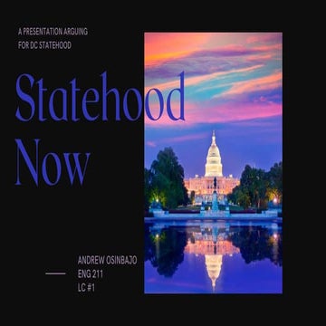 DC Statehood Issue Presentation.pptx