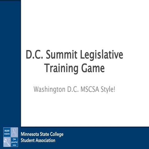 Legislative Training Game | PPT