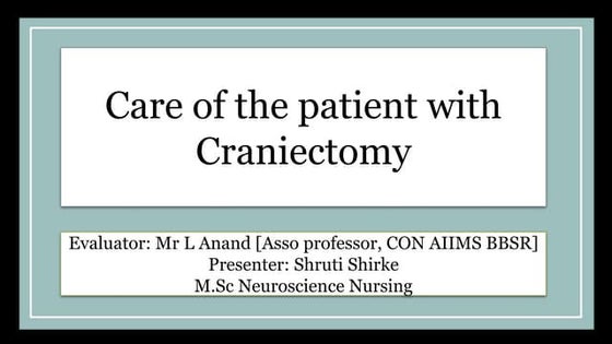 Operative instruments in Craniotomy | PPT
