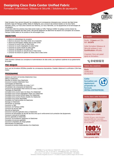 Dcufd Formation Designing Cisco Data Center Unified Fabric Pdf 0324