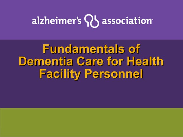 Teepa Snow Dementia Building Skill Handout | PDF