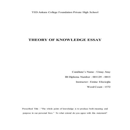 TOK Essay | DOCX