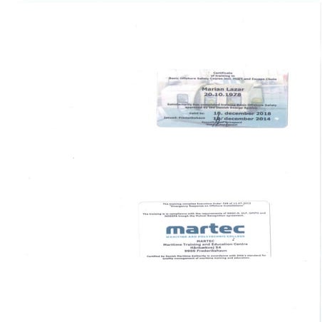 Basic Offshore Safety Course HUET | PDF