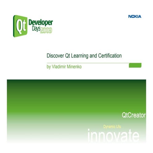 Discover Qt Learning and Certification | PPT