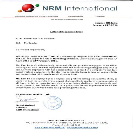 5. Recommendation Letter | PDF