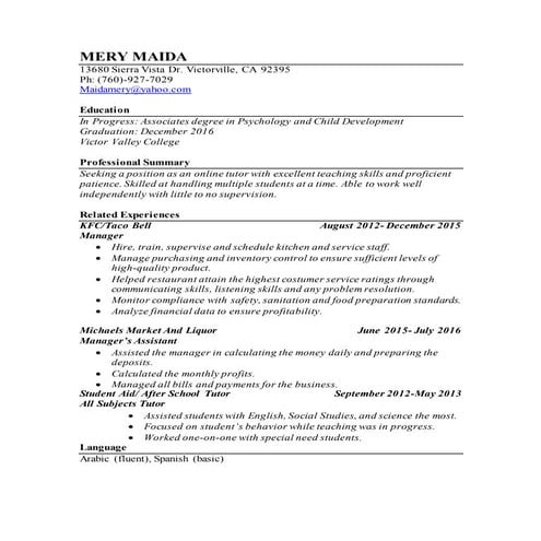 Erica anders resume* | DOCX