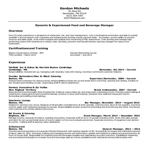 GordonBartendResume3 5 13b | DOCX