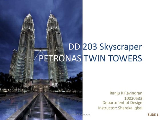 Petronas tower - Malaysia (Theory of Structures) | PPT
