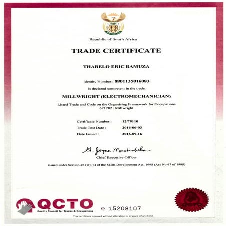 trade cert | PDF