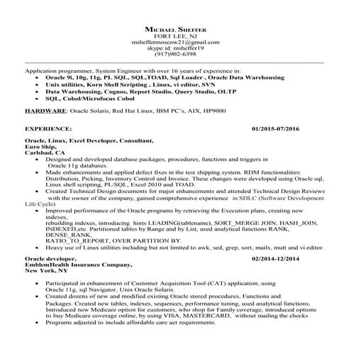 MICHAEL SHEFFER ETL CA | DOC