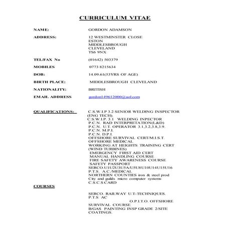 James McGrath CV 2016 | DOC