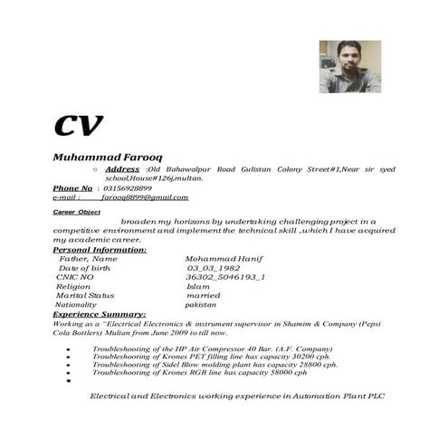 cv farooq (1) | DOCX