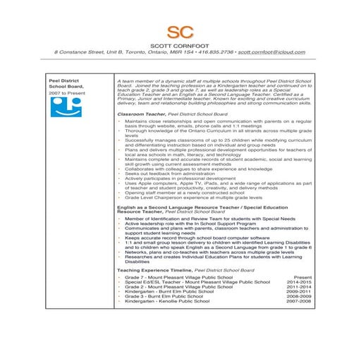 Scott Cornfoot Resume 2015 | PDF
