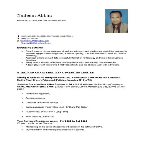 CV Nadeem Abbas (2) | DOC