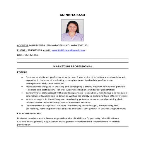Profile for Store & Purchase Department_Exp.9.6 Years | DOCX