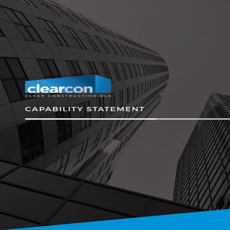 Clear Construction QLD - Capability Statement3 | PDF