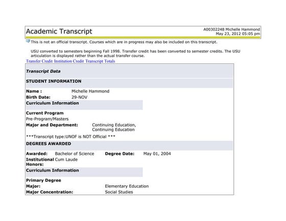 Transcript ASU | PDF
