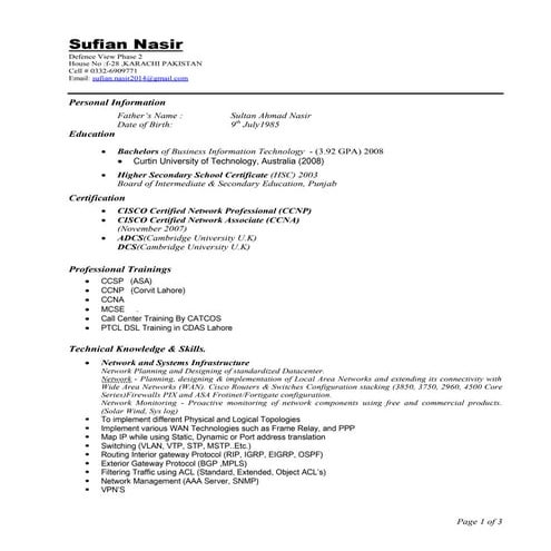 Sufian Nasir CV | PDF