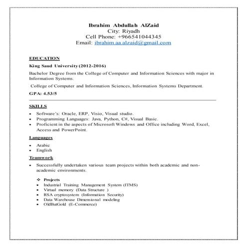 cv | DOCX | Computing | Technology & Computing