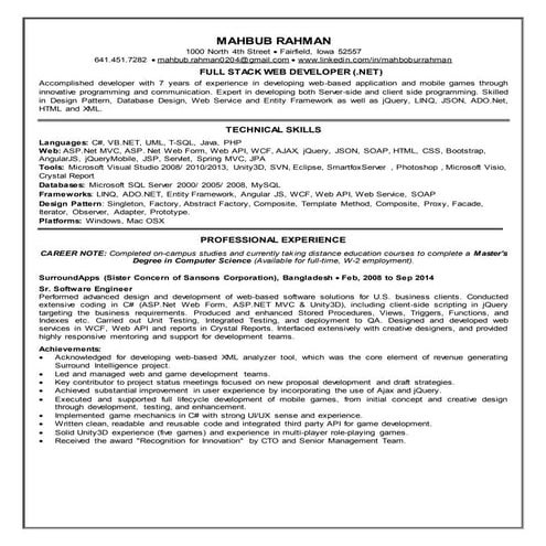 Mahbub Rahman | DOCX | Web Design and HTML | Internet