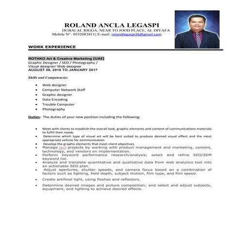 ROLAND ANCLA LEGASPI cv 2017 | PDF