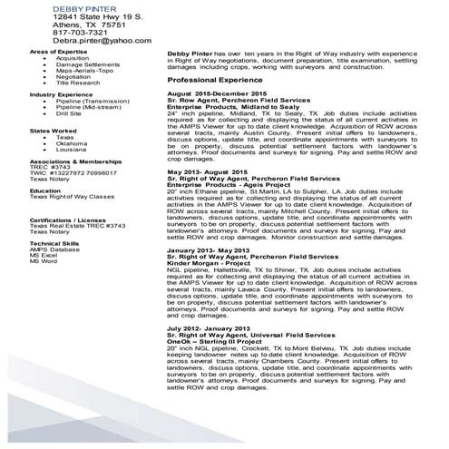 2016 Debby Pinter Resume | DOCX