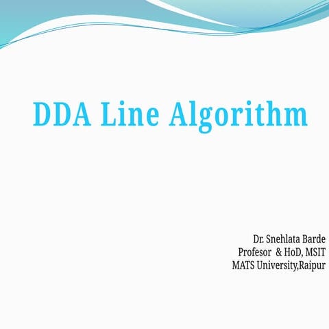Dda Line Algorithm Pptx Of Computer Graphics Ppt