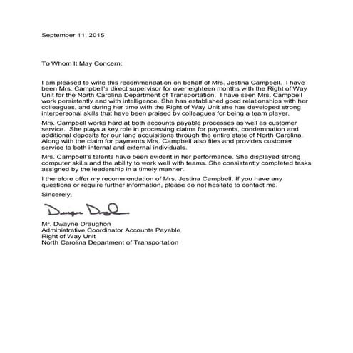 Jestina Letter | PDF