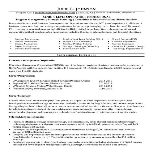 Julie Johnson Resume_Oct2016 | DOCX | Business Administration | Business
