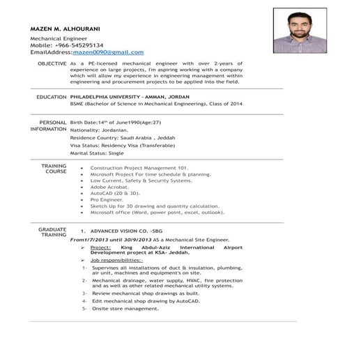 Mazen alhourani Resume (3) | PDF