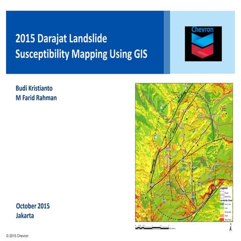 2015 Darajat Landslide Susceptibility Mapping Using GIS_Cov | PPT