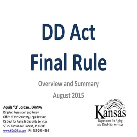 HCBS Final Rule | PPTX