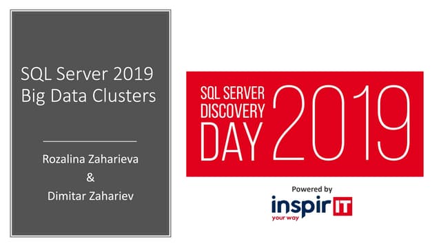 Discovery Day 2019 Sofia Big Data Clusters Ppt