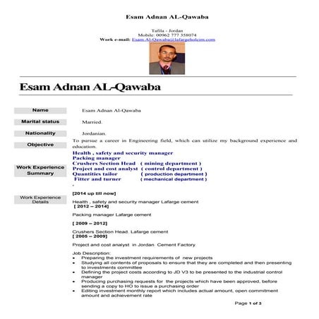 CV Esam Al.qawaba | PDF