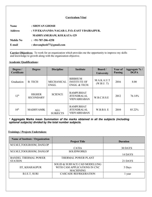 Ramu CV | DOCX | Education