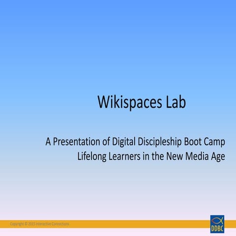 DDBC LAB Wikispaces 2015 | PDF