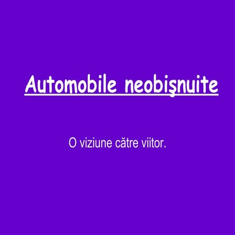 Automobilele viitorului | PPS