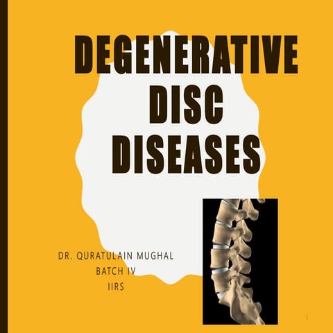 Degenerative disc disease (DDD) | PPTX