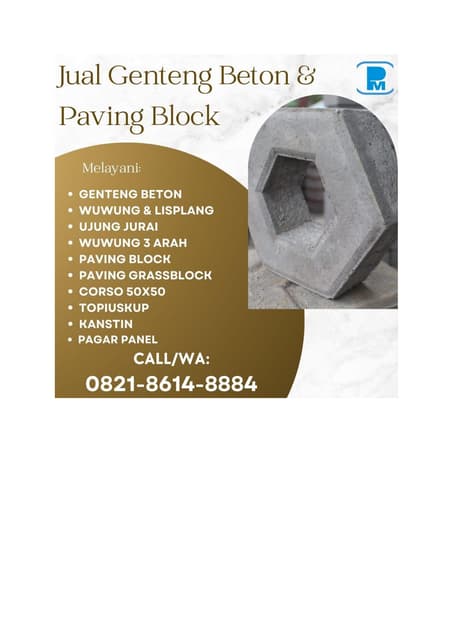 Garasi Elegan dan Estetik Berkat Paving Block Berkualitas | DOCX
