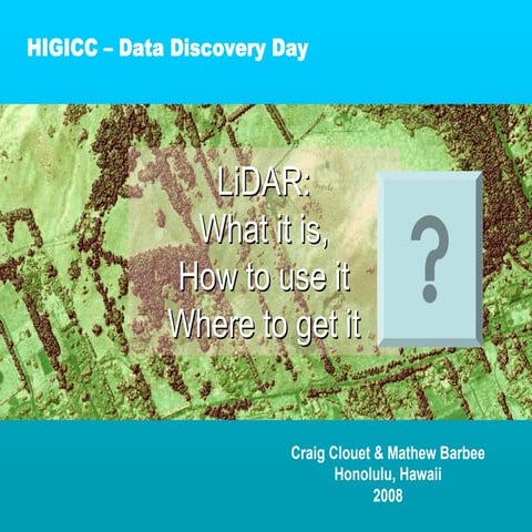 Hawaii LIDAR Datasets | PDF