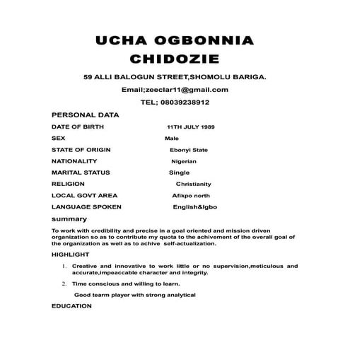 UCHA CHIDOZIE OGBONNIA | RTF
