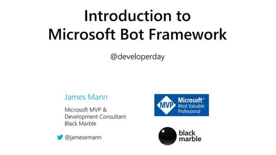 Programming the Microsoft Bot Framework | PPT